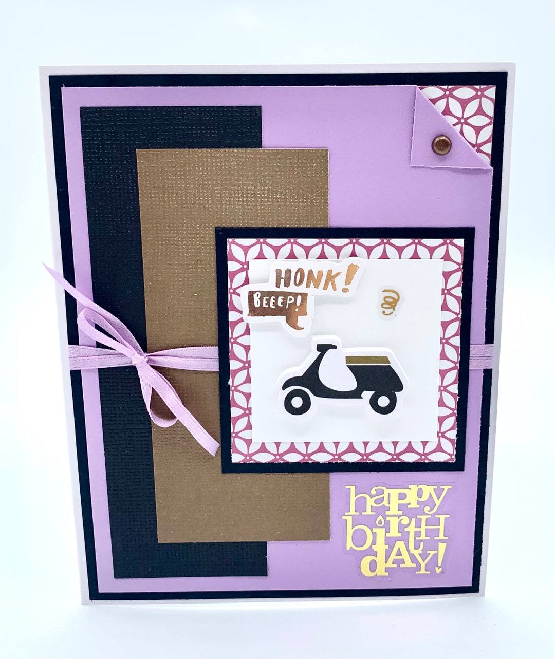 Scooter on the Go Happy Birthday Handmade Greeting Card - Etsy