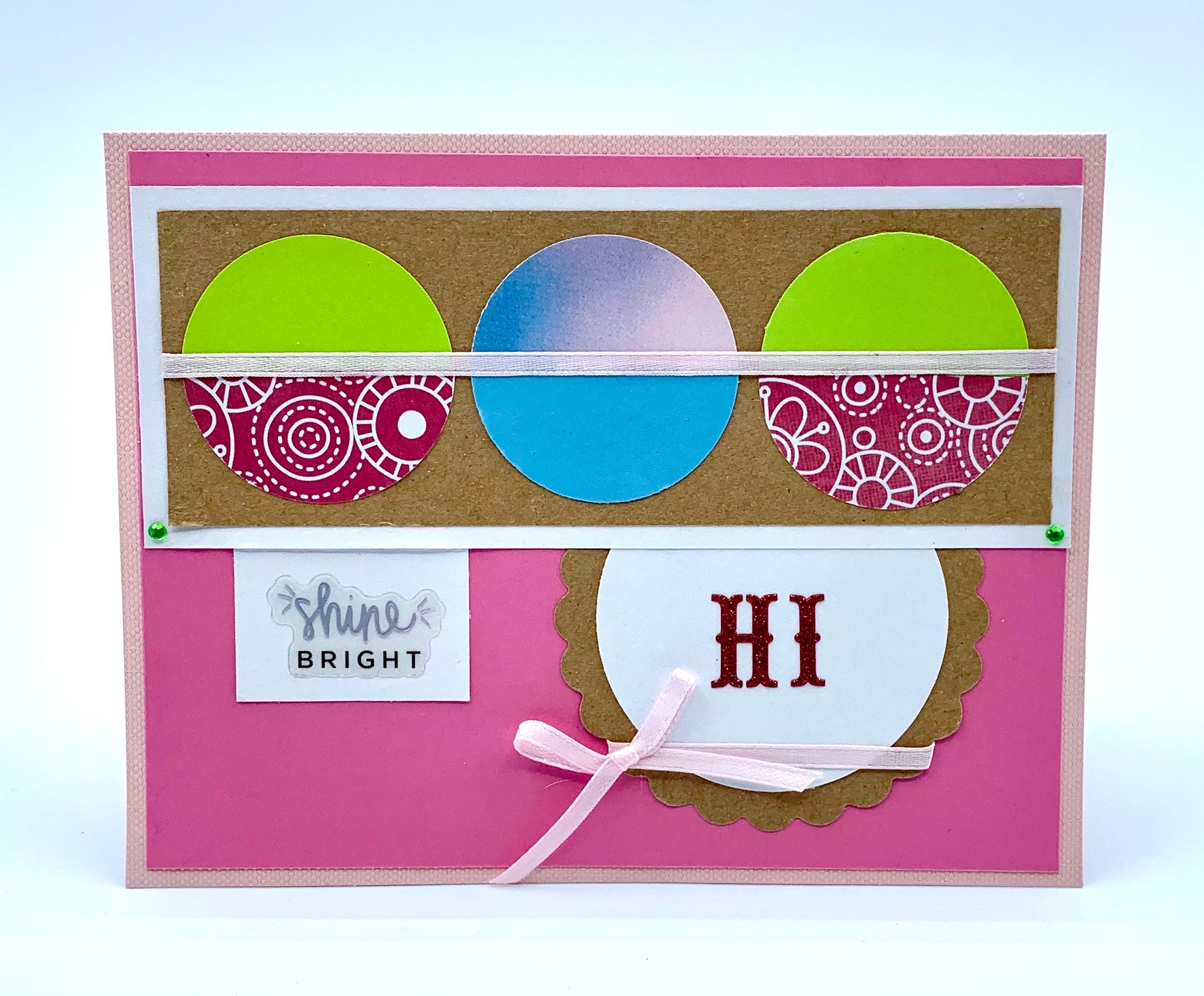 Hi Shine Bright Handmade Greeting Card - Etsy