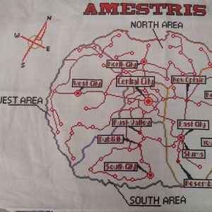 Amestris Map Cross Stitch Pattern From Fullmetal Alchemist - Etsy
