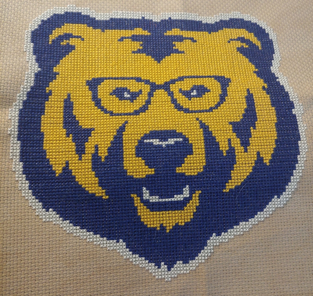 Unco Bear With Glasses Cross Stitch Pattern - Etsy