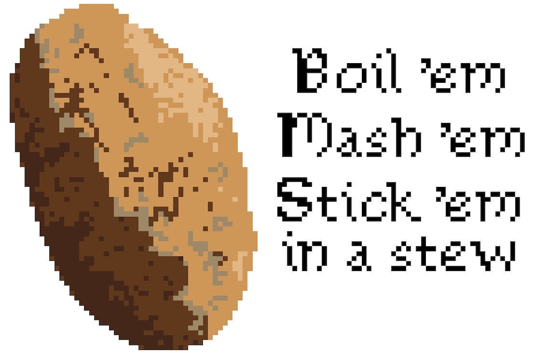 Potato Cross-stitch Pattern With Sam Gamgee's Lord of the - Etsy