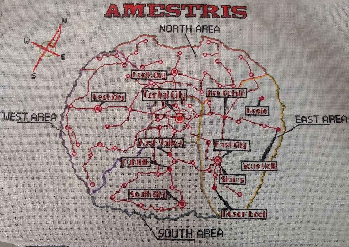 Amestris Map Cross Stitch Pattern From Fullmetal Alchemist | Etsy