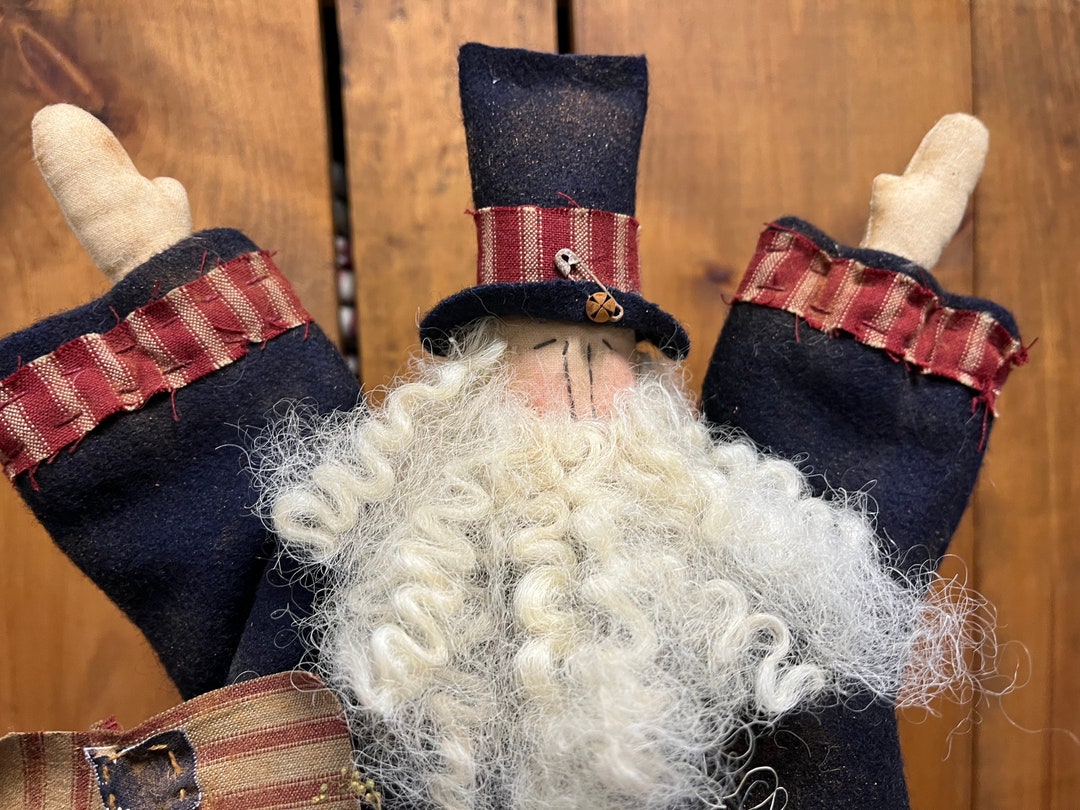 Handmade Primitive Uncle Sam Doll-primitive Americana-art Doll ...