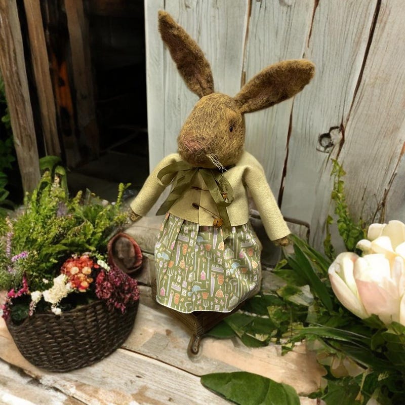 Primitive Rabbit - Etsy