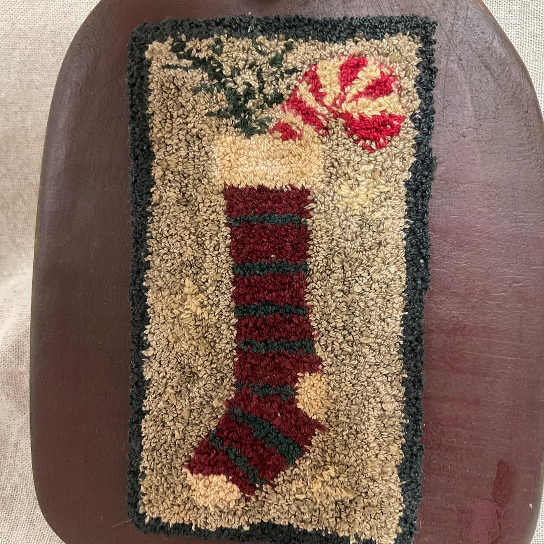 Primitive Punch Needle Hand Made Punch Needle Design Finished Holiday Punch Needle - Etsy