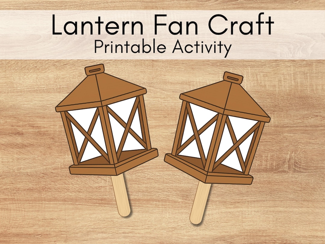 Lantern Fan Craft, Church Sunday School Lesson, DIY Christian Printable ...
