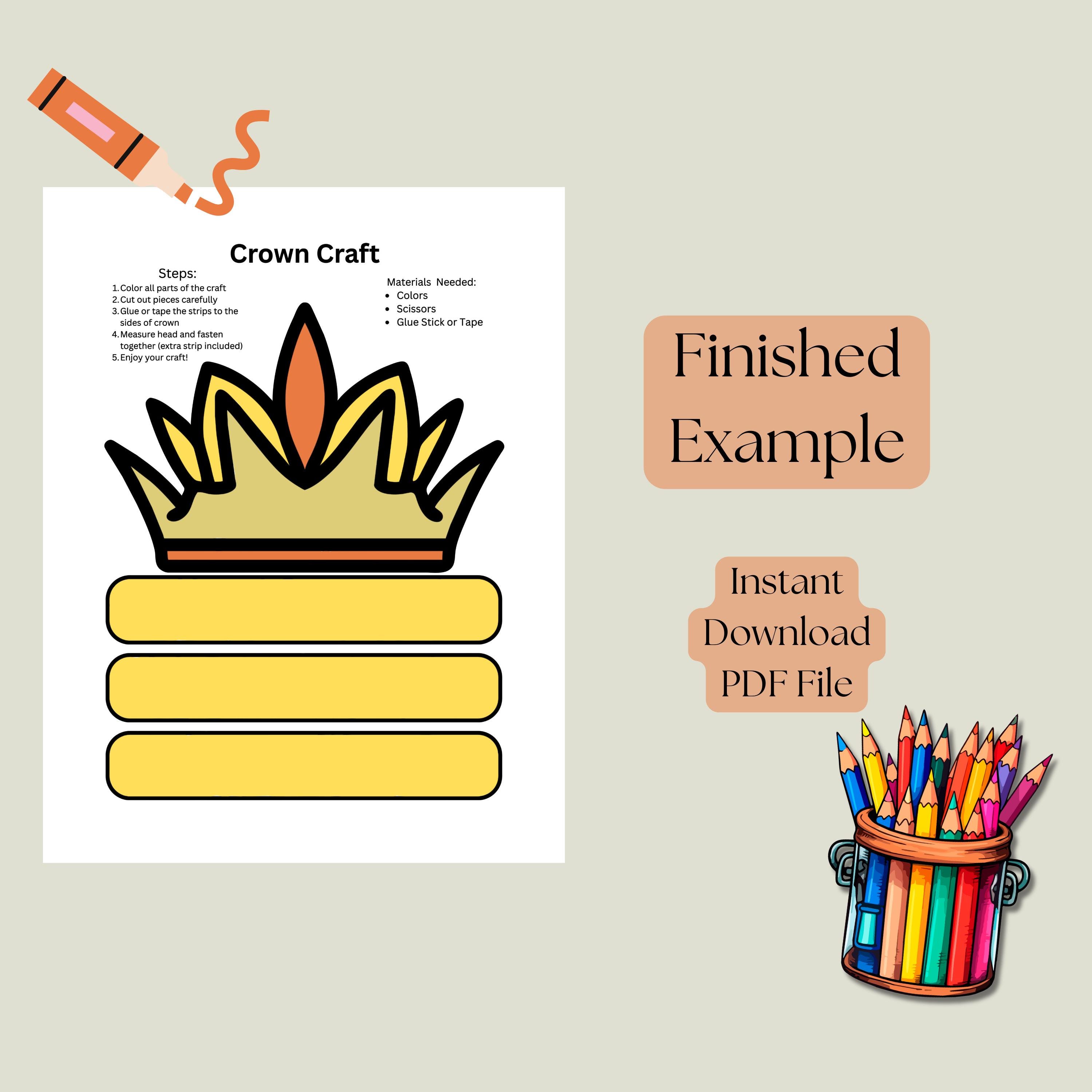 Printable Crown Craft for Kids – Easy Cut Out Activity | DIY Paper ...