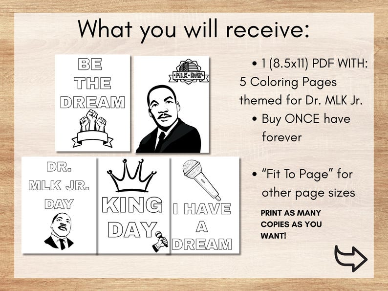 Martin Luther King Jr Coloring Pages | MLK Day Printable Activity for ...