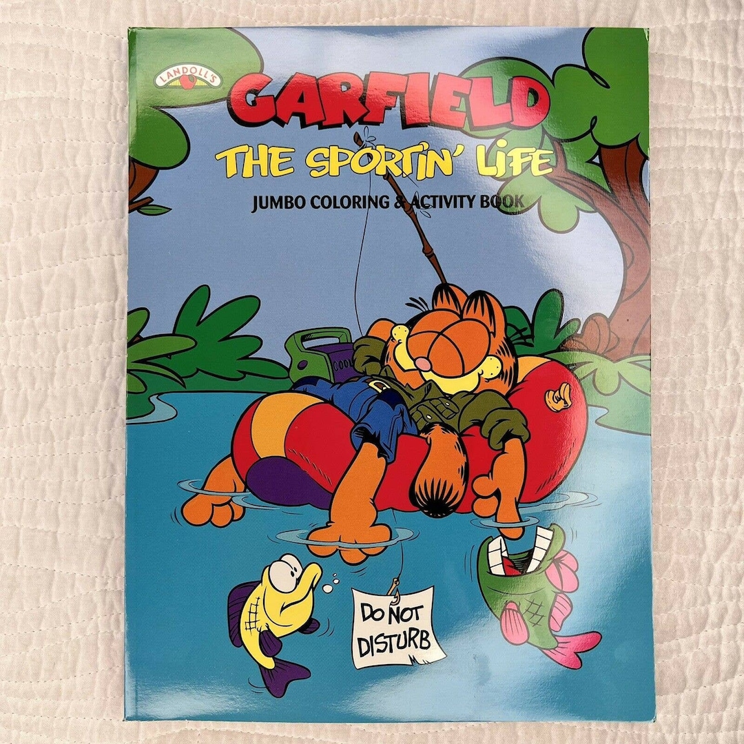 VINTAGE Garfield the Cat Jumbo Coloring Activity Book the Sportin Life ...