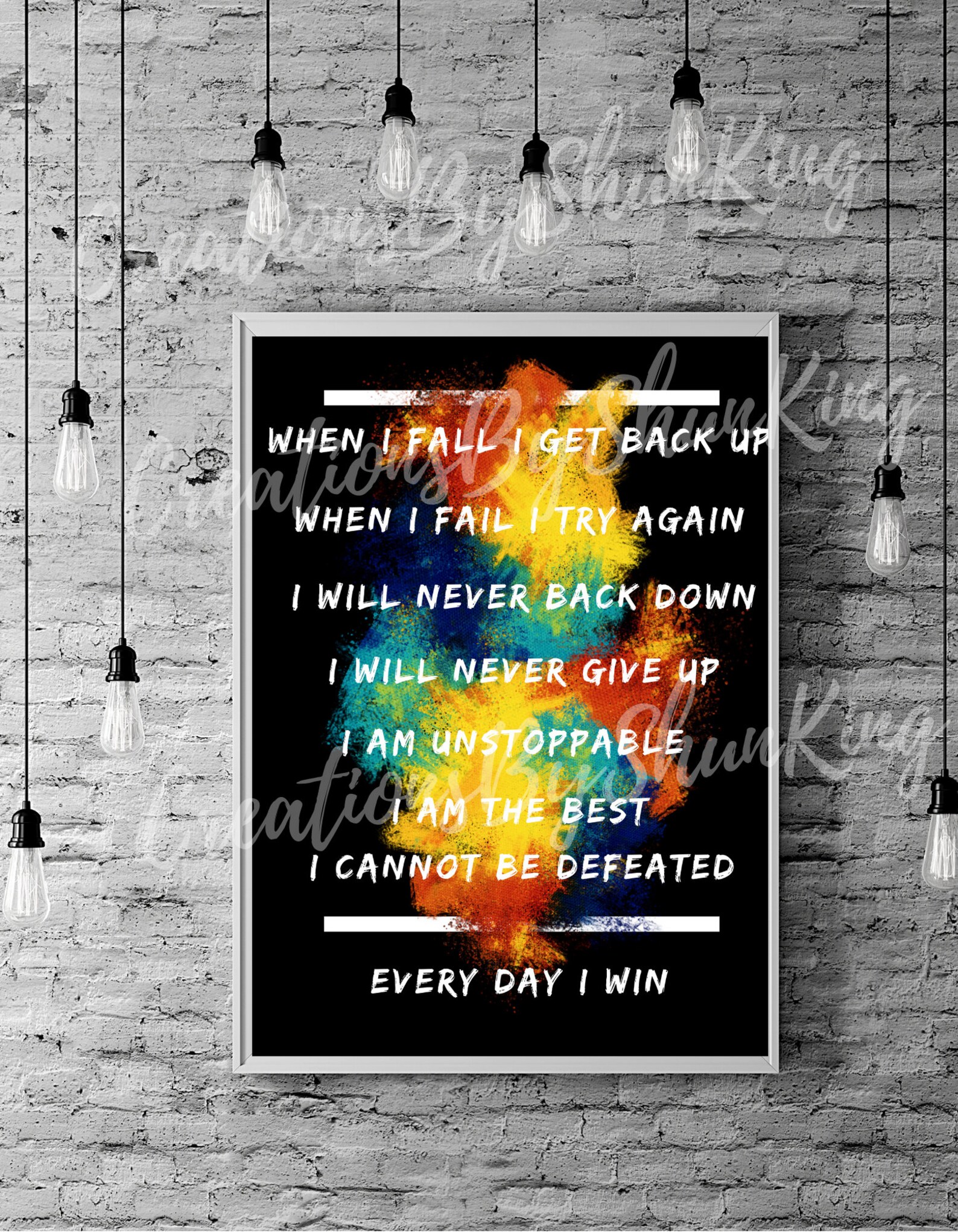 Every Day I Win/Motivational Wall Poster/Inspiration/Daily Affirmations ...