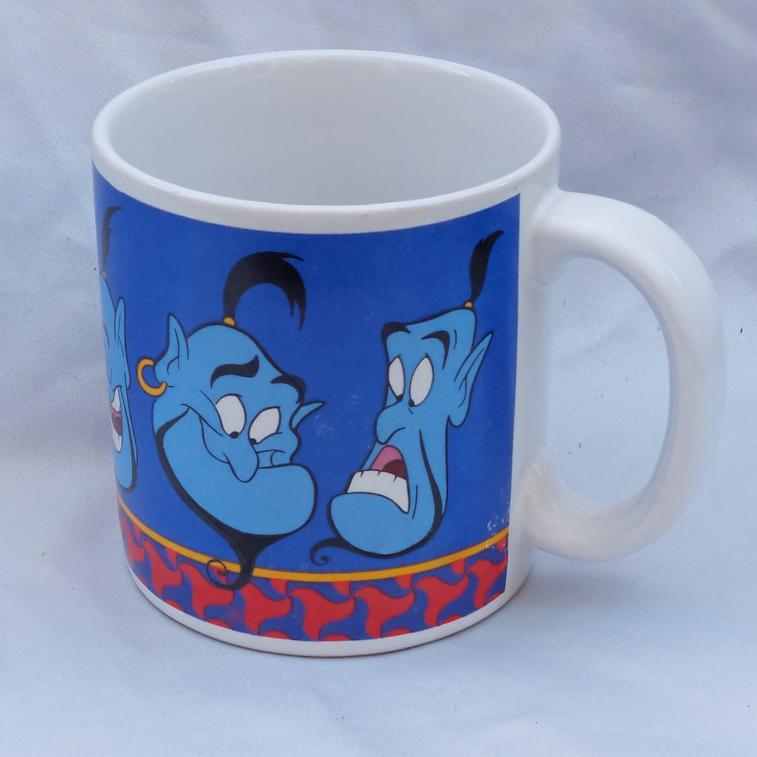 Aladdin Mug Genie Faces 90's Disney Store - Etsy