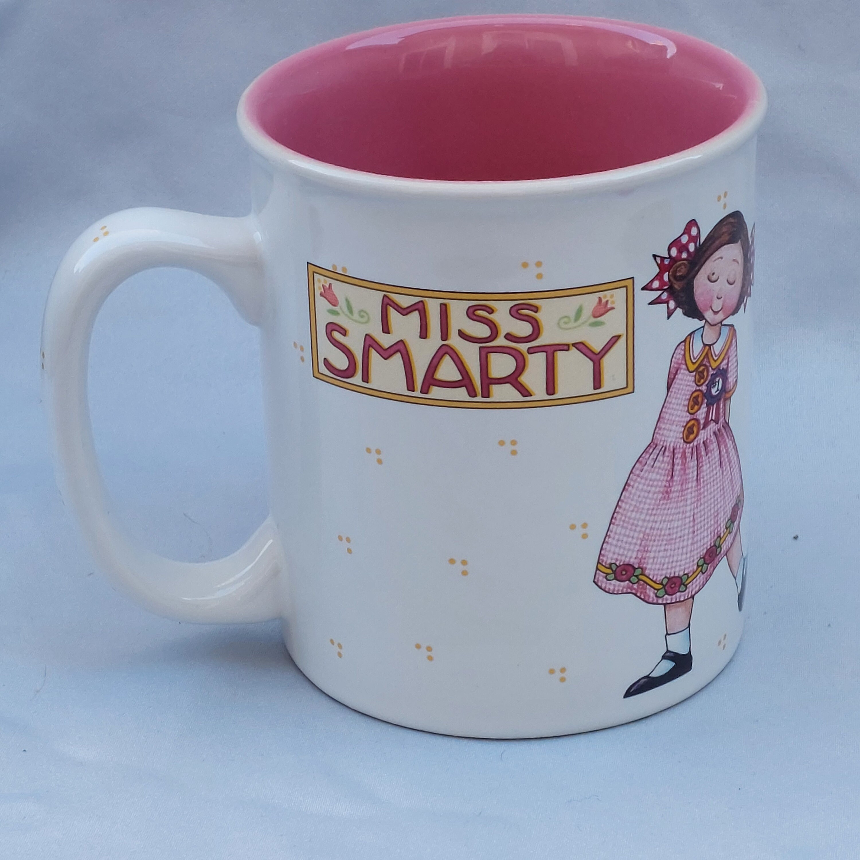 Mary Engelbreit MISS SMARTY School Girl Ceramic Mug Cup Collectible EUC ...