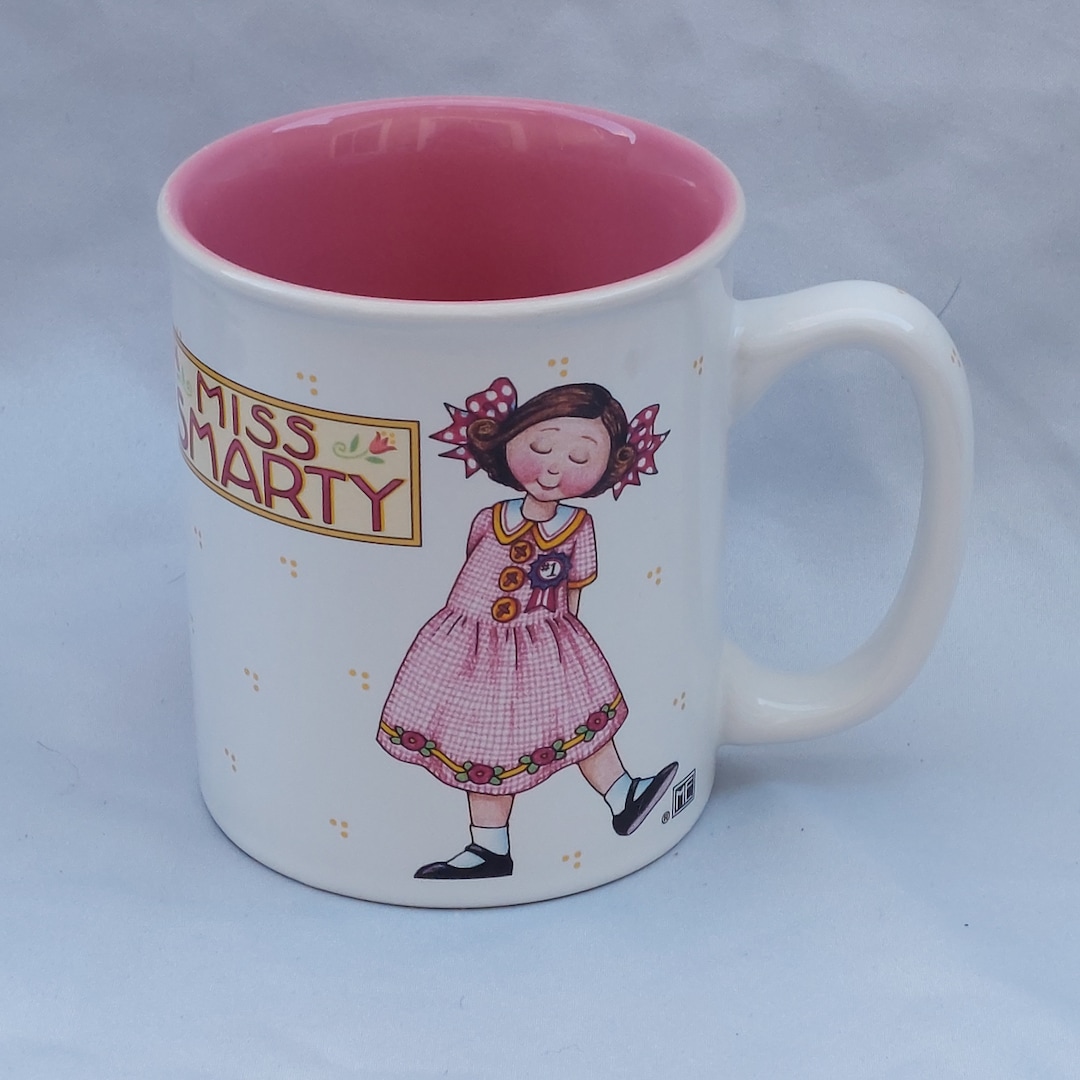 Mary Engelbreit MISS SMARTY School Girl Ceramic Mug Cup Collectible EUC ...