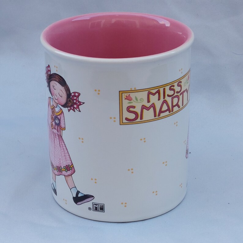 Mary Engelbreit MISS SMARTY School Girl Ceramic Mug Cup Collectible EUC ...