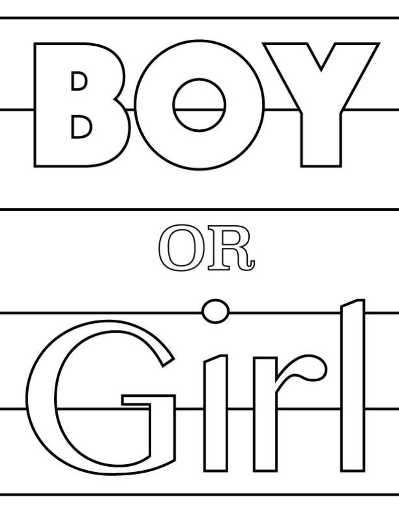 Gender Reveal Coloring Pages (4 Different Designs!) - Etsy Gender Reveal Coloring Pages (4 Different Designs!) - Etsy