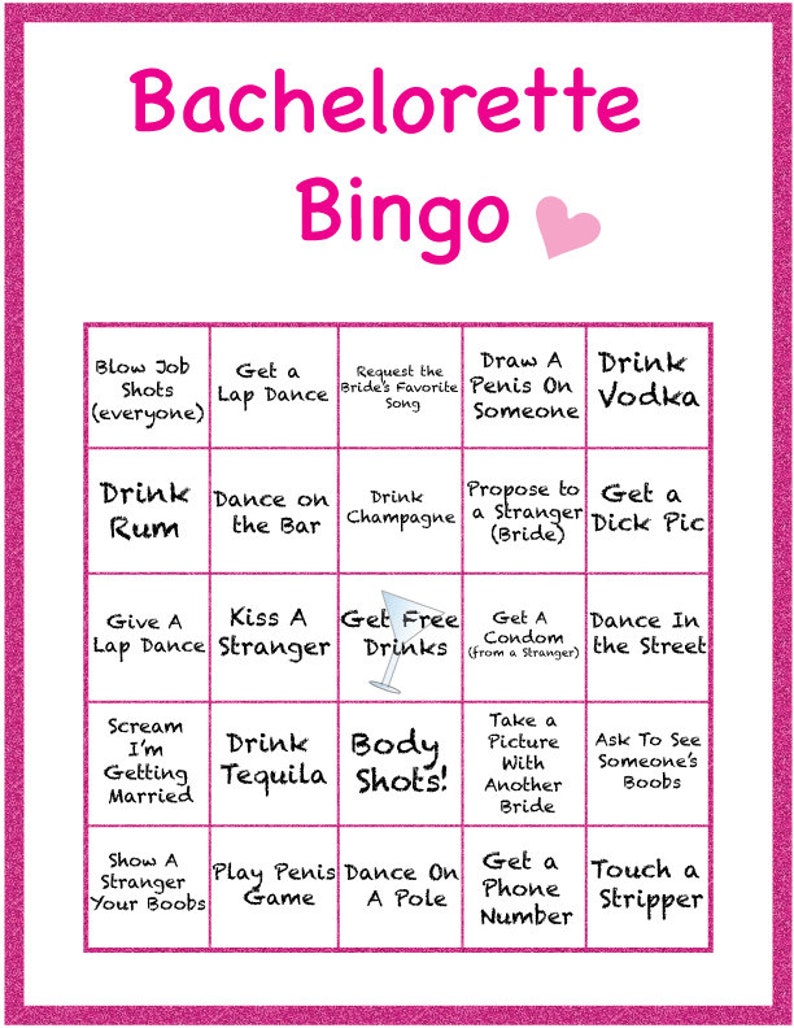 Bachelorette Bingo Bachelorette Party Game Etsy Bachelorette Bingo Bachelorette Party Game Etsy