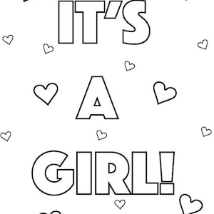 Gender Reveal Coloring Sheets Coloring Pages