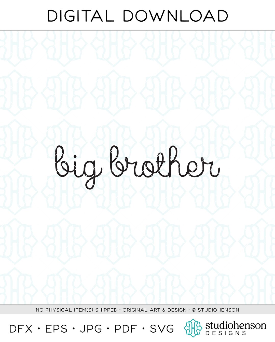 Sibling Design File Big Brother Instant Download for - Etsy