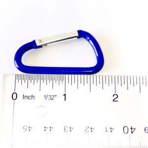 6pcs D Shaped Small Carabiner Spring Belt Clip Key Chain / 1-7/8" / Mix ...