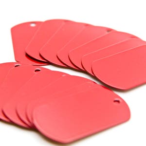 Red Stainless Steel Military Spec Dog Tags by Ondepot - Pack of 100 Pcs ...