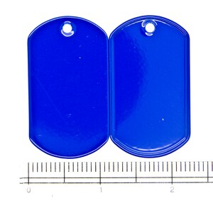 100pcs Blue Color Stainless Steel Military Spec Dog Tags Free Shipping ...