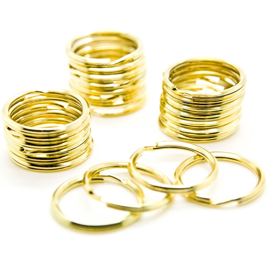 50 Gold Finish Key Rings: Heavy Duty Split Rings (24mm) - Etsy
