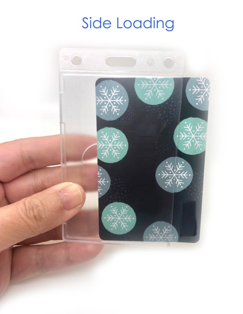 Clear Hard Plastic Rigid ID Card Badge Holder Vertical with | Etsy