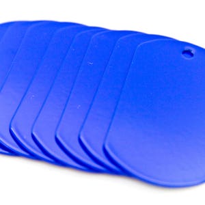 100pcs Blue Color Stainless Steel Military Spec Dog Tags Free Shipping ...