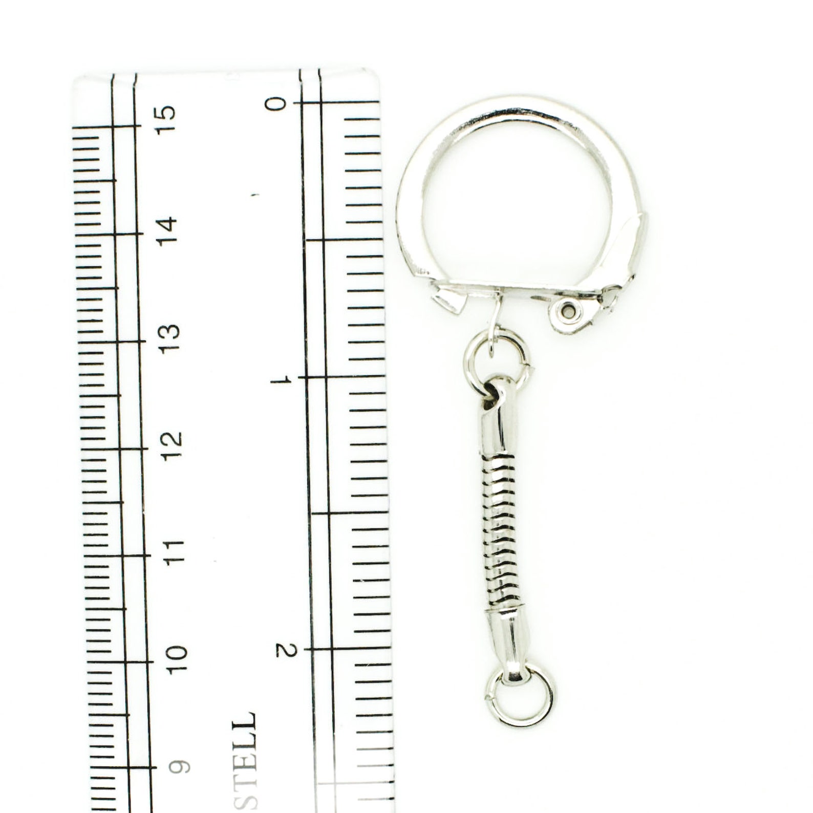 50 Key Chains ~ Snake Chain With Snap End + Jump Ring for Craft ...