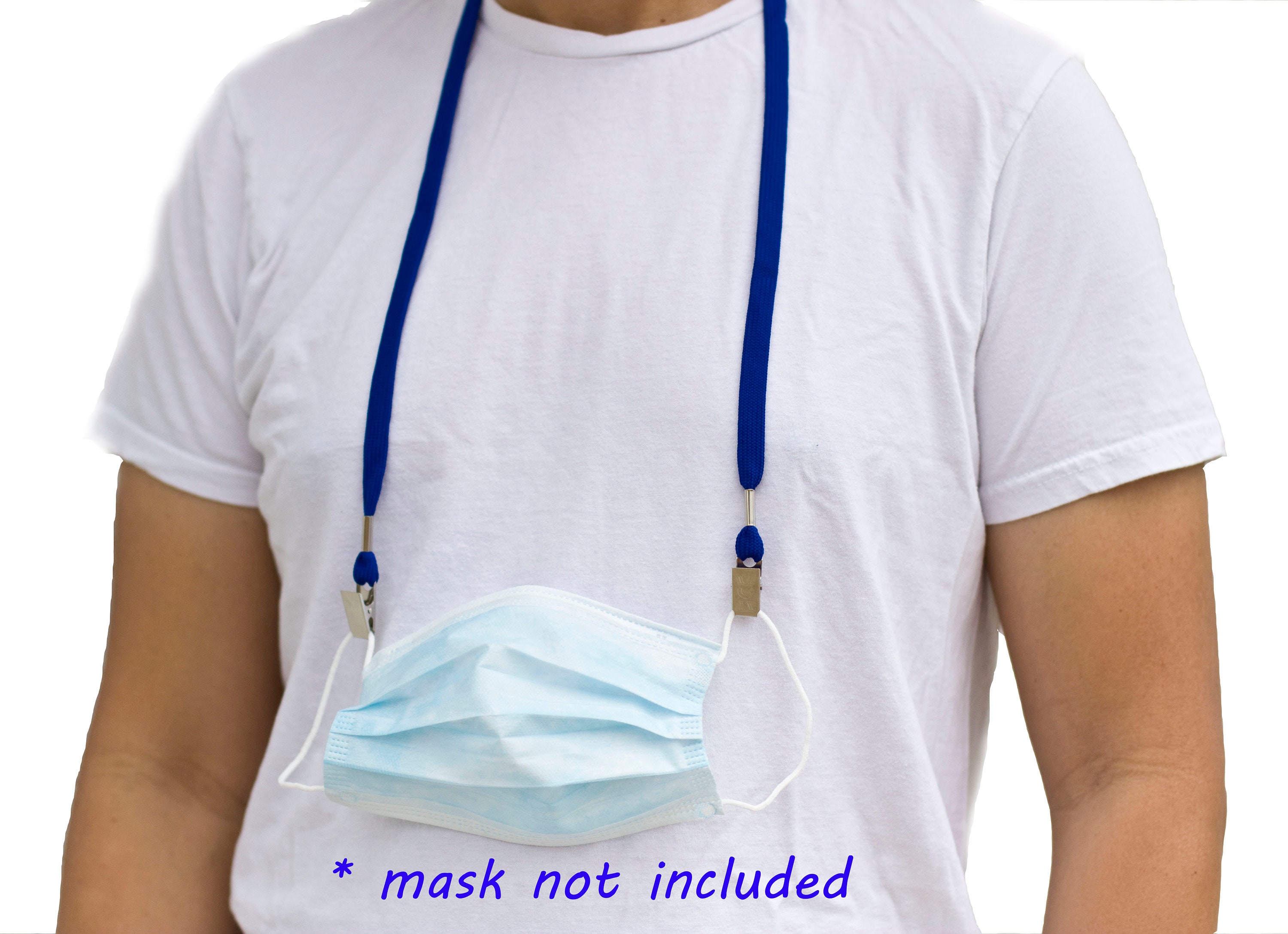 Lanyard for Your FACE MASK Easy Clip to Hang Your MASK Blue or Black ...