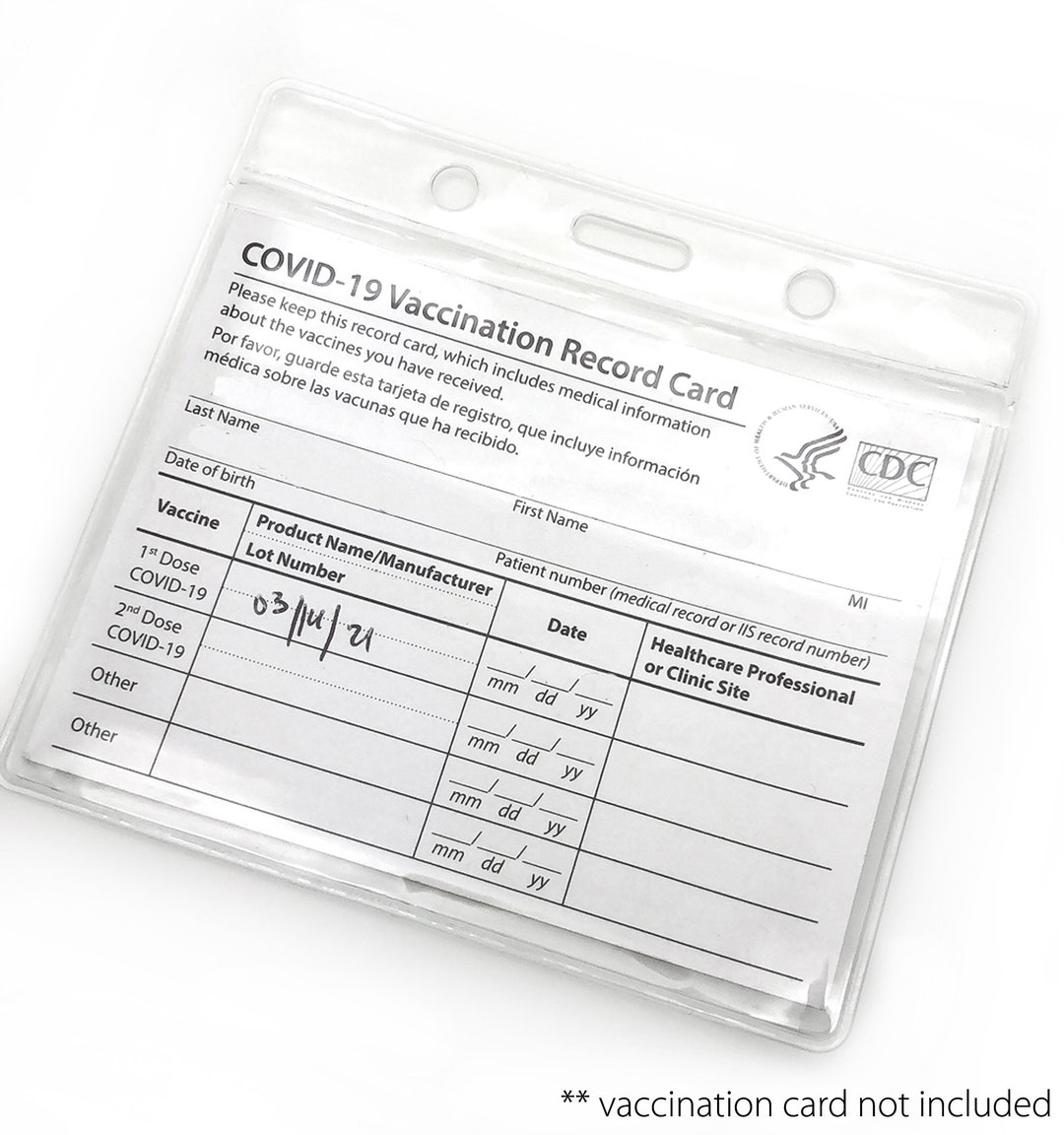 10pcs CDC Vaccination Record Card Holders 3" X 4" Badge Holders for ID ...