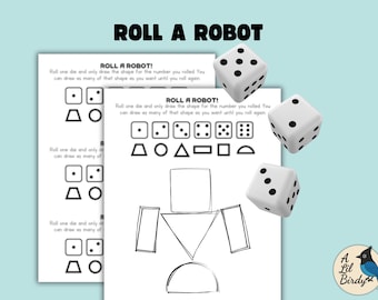 Roll a Robot - STEM Drawing Activity - Etsy