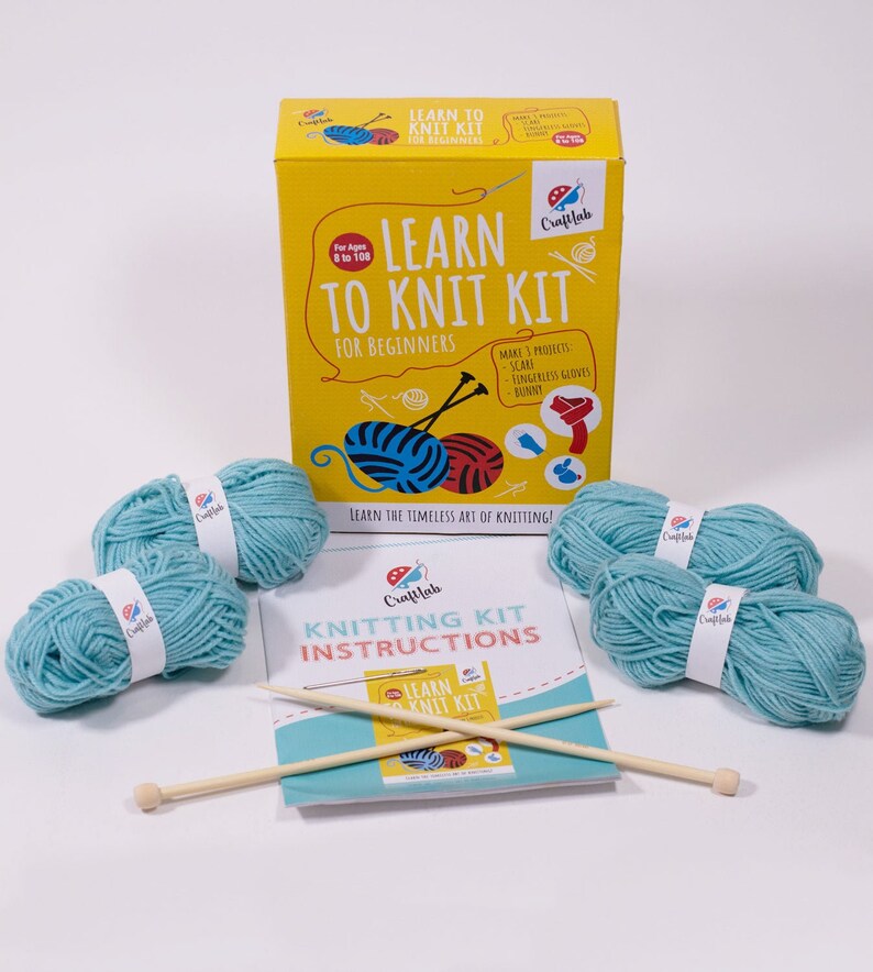 Knitting Kit for Beginners, Kids and Adults - Learn to Knit Kit - Etsy