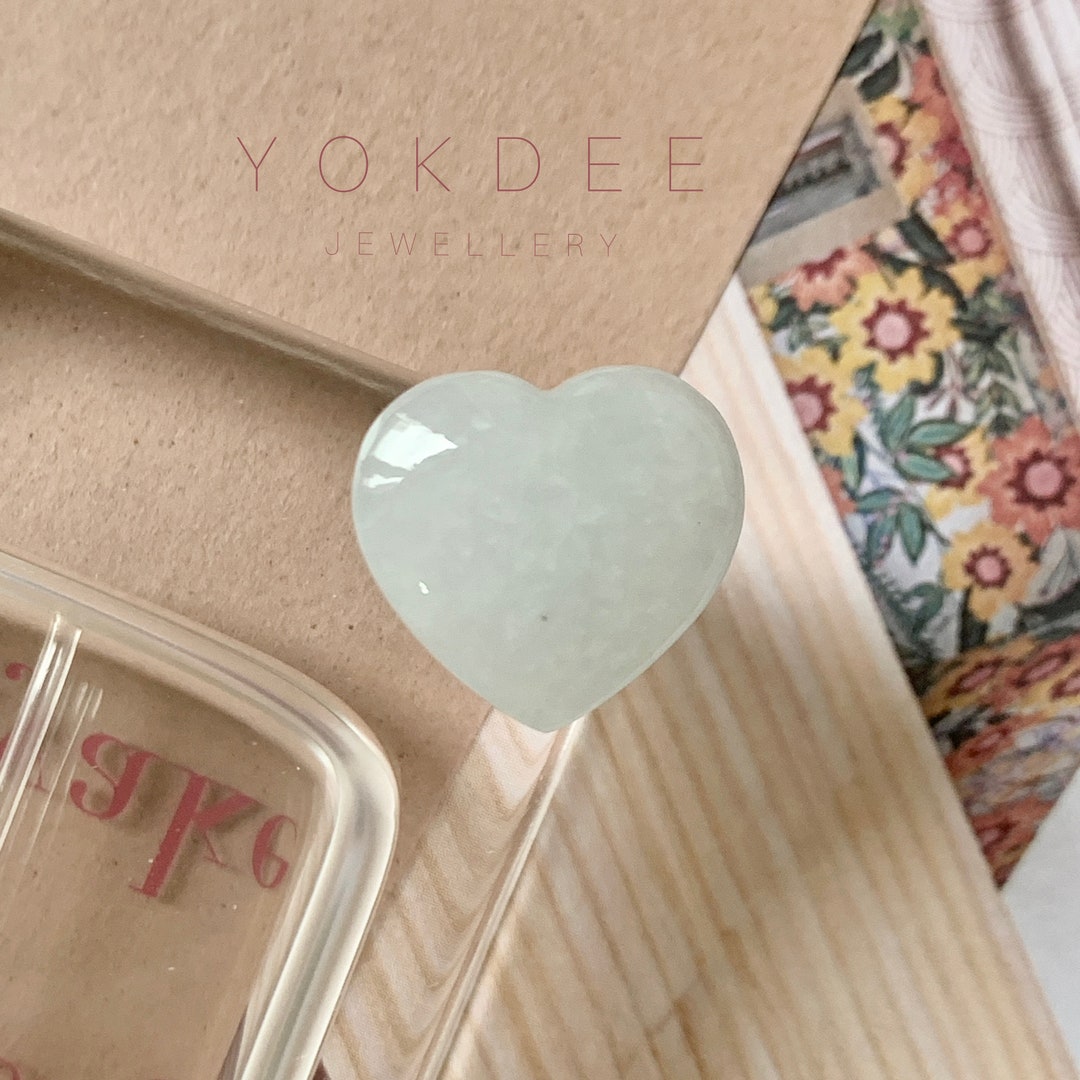 A-grade Natural Light Blue Jadeite Heart Pendant No.171986 - Etsy
