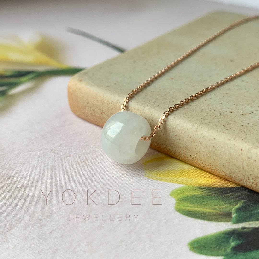 A-grade Natural White Jadeite Barrel Pendant No.171658 - Etsy