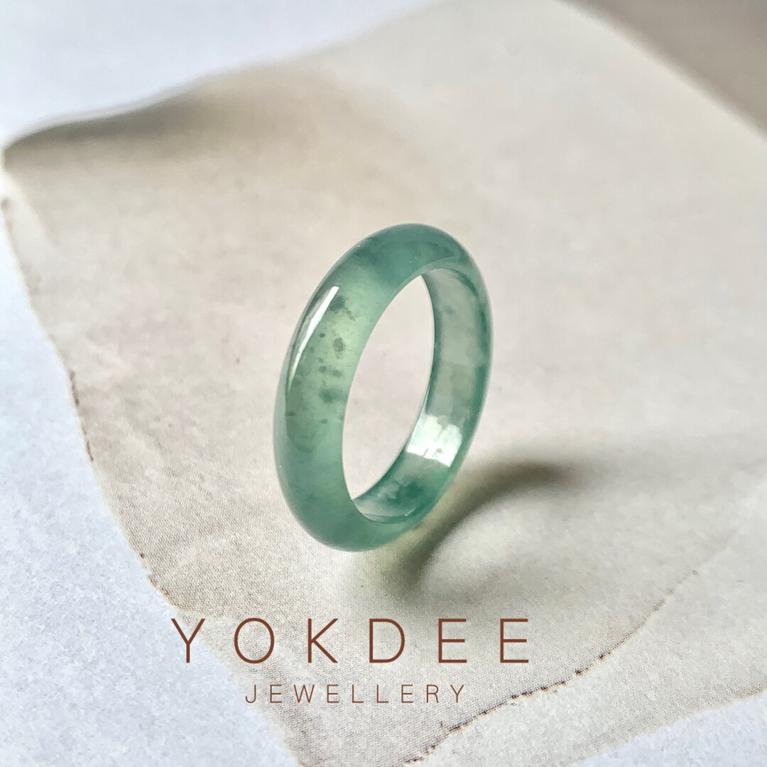 17.2mm A-grade Natural Bluish Green Jadeite Abacus Band No.162113, Jade ...