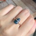 Icy A-grade Type A Natural Royal Blue Jadeite Jade Calabash Ring ...