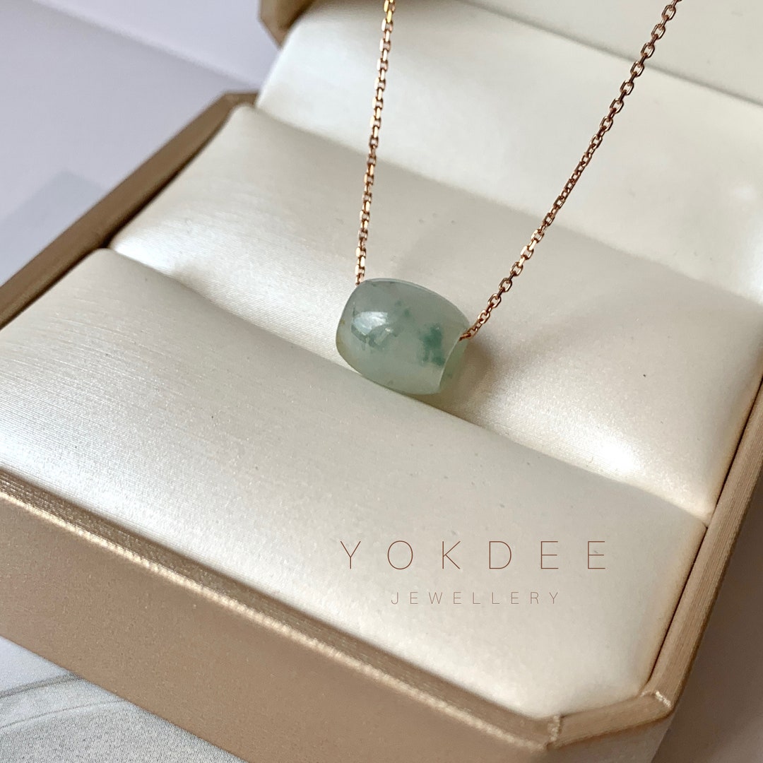 A-grade Natural Floral Jadeite Barrel Pendant No.220672 - Etsy