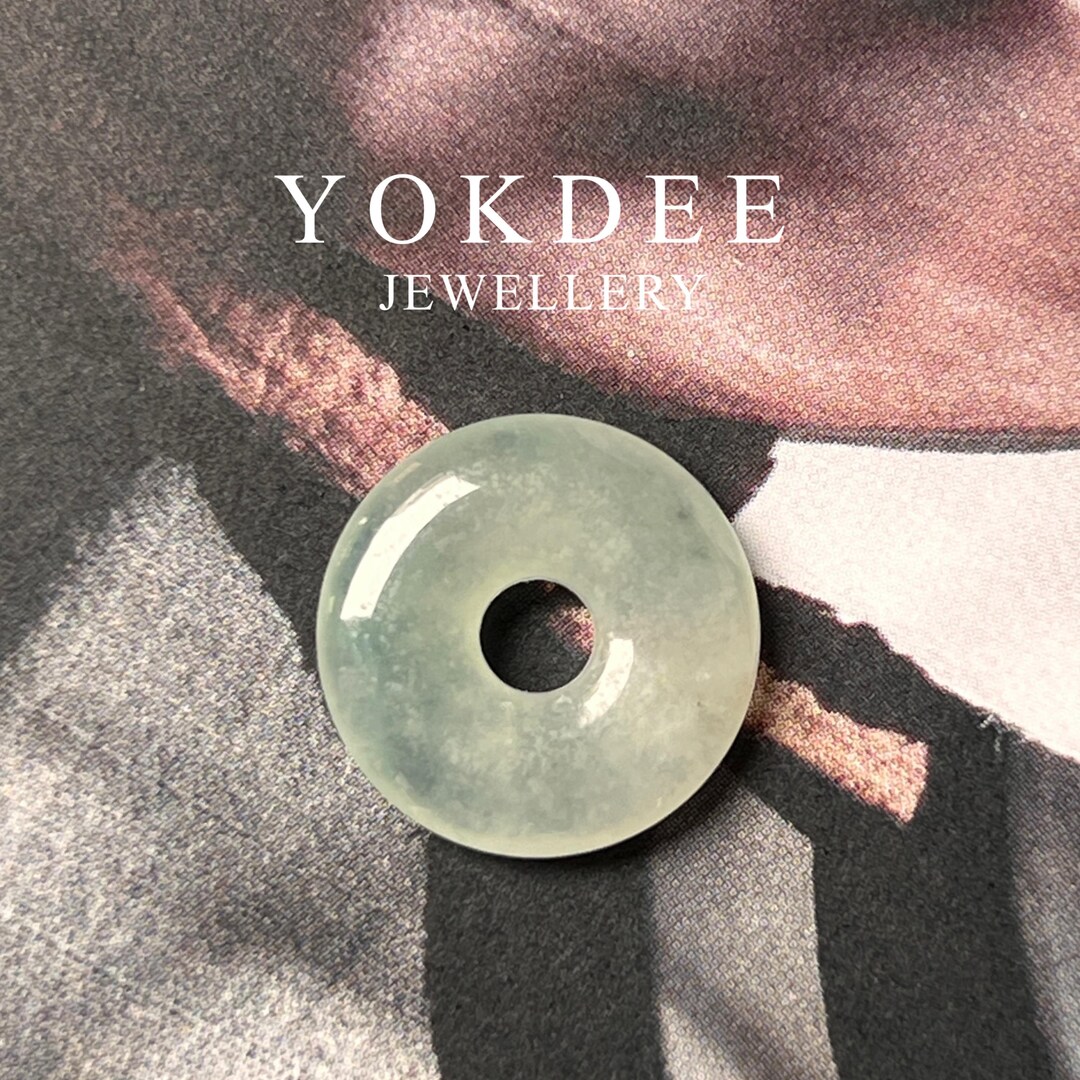 A-grade Natural Light Green Jadeite Donut Pendant No. 172426, Jade for ...