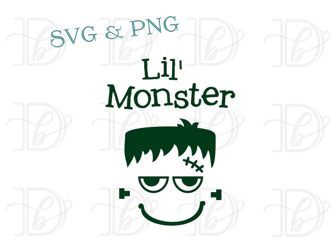 Lil Monster, SVG, PNG, Emerald Green, HTV Design, Fall Baby Shower Gift ...