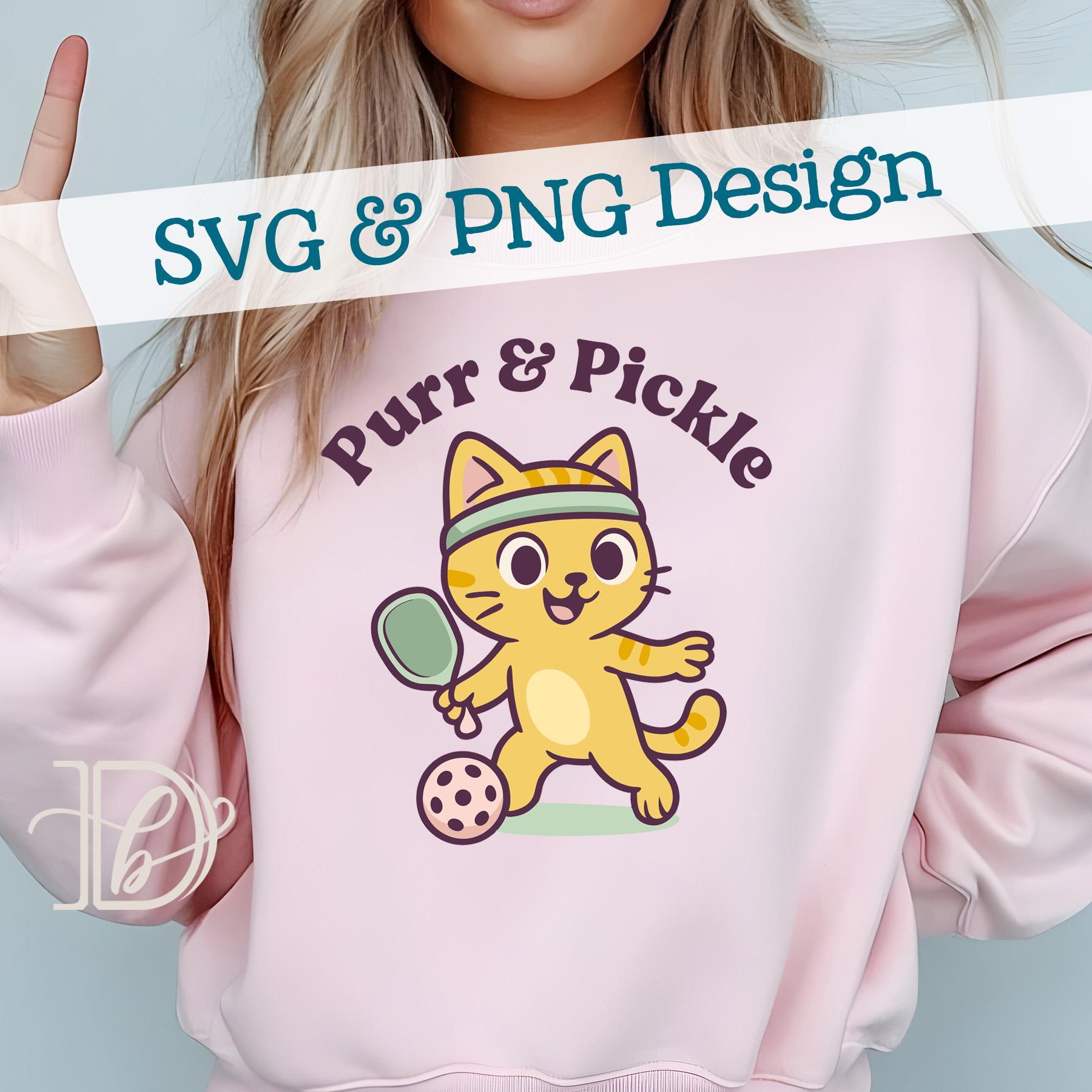 Purr & Pickle Pickleball Team SVG + PNG, Pickleball Team Name Shirt ...