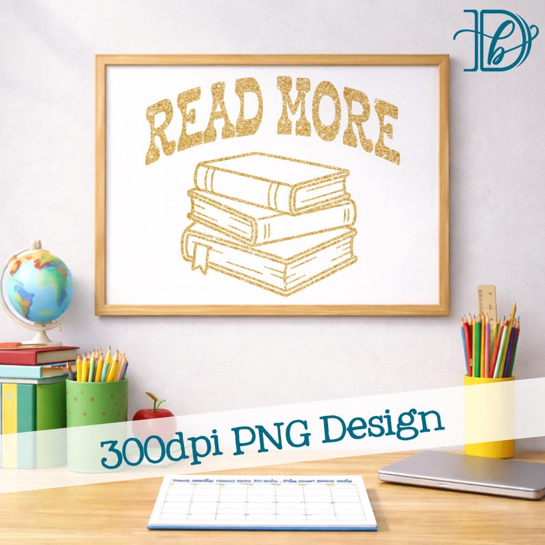 Read More Books PNG, Faux Gold Glitter Reading Lover Librarian ...