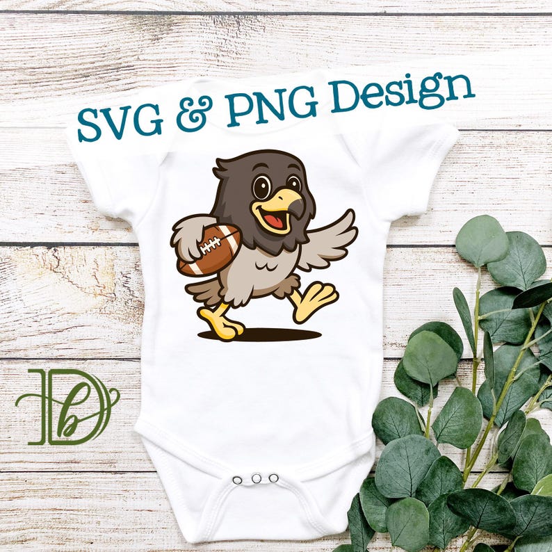 Football Cartoon Falcon Mascot SVG + PNG, Kids Falcons Football Team ...