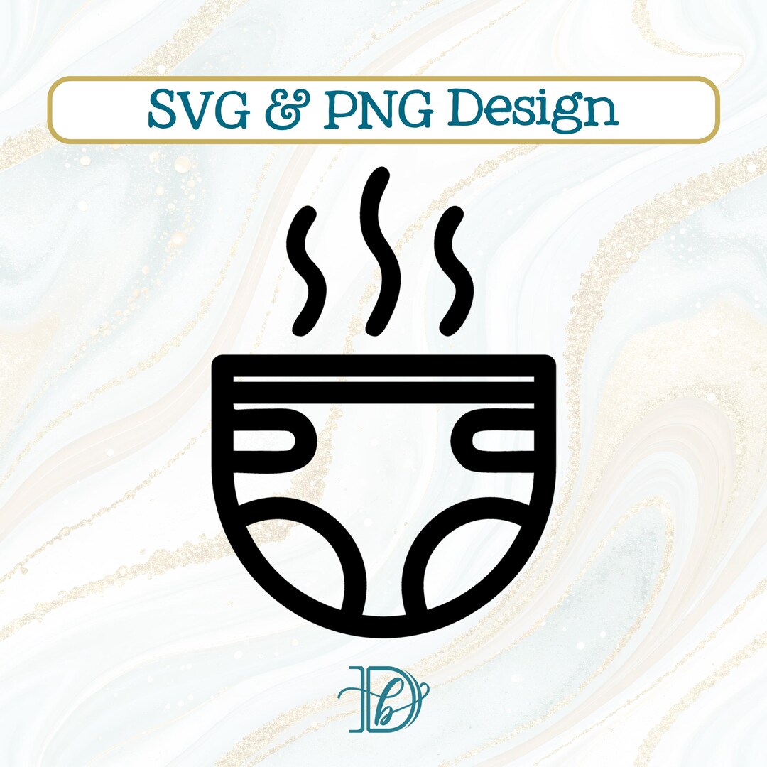 Check Diaper Icon SVG + PNG, Funny Diaper Check Engine Light Design ...