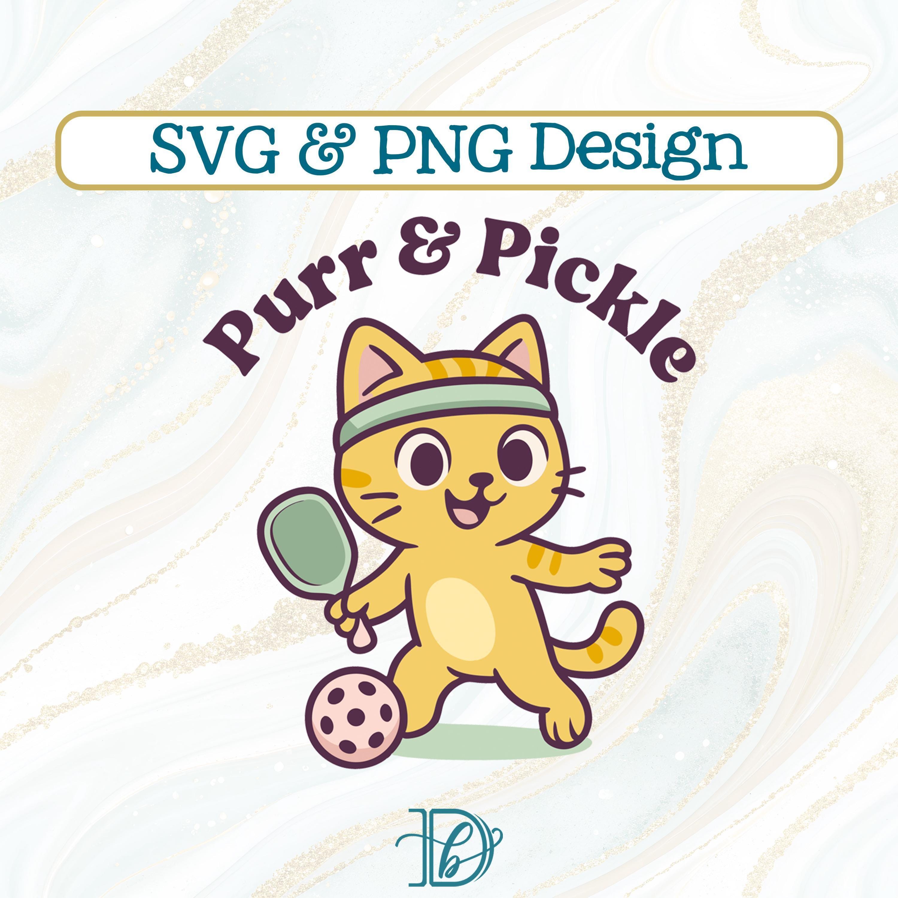 Purr & Pickle Pickleball Team SVG + PNG, Pickleball Team Name Shirt ...