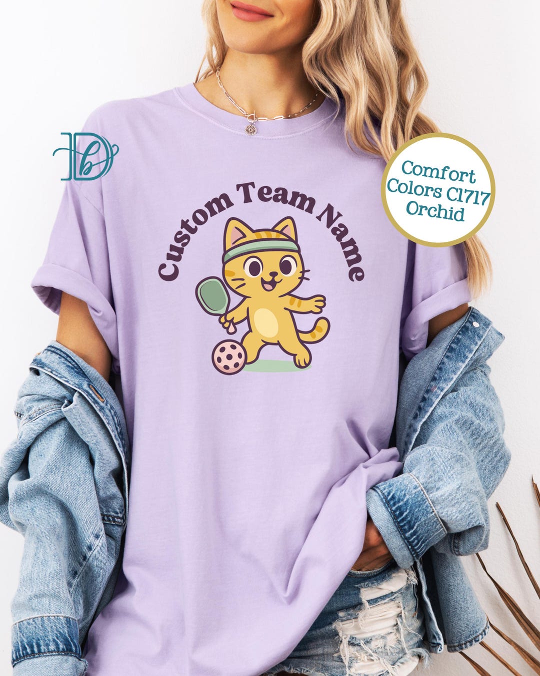 Custom Team Name Cat Mascot, Funny Pickleball Team Name Tshirt ...