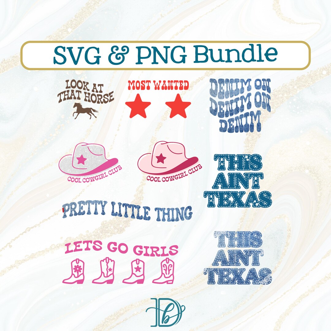Cowboy Song Lyrics Bundle SVG + PNG, Concert Tour Country Music Western ...