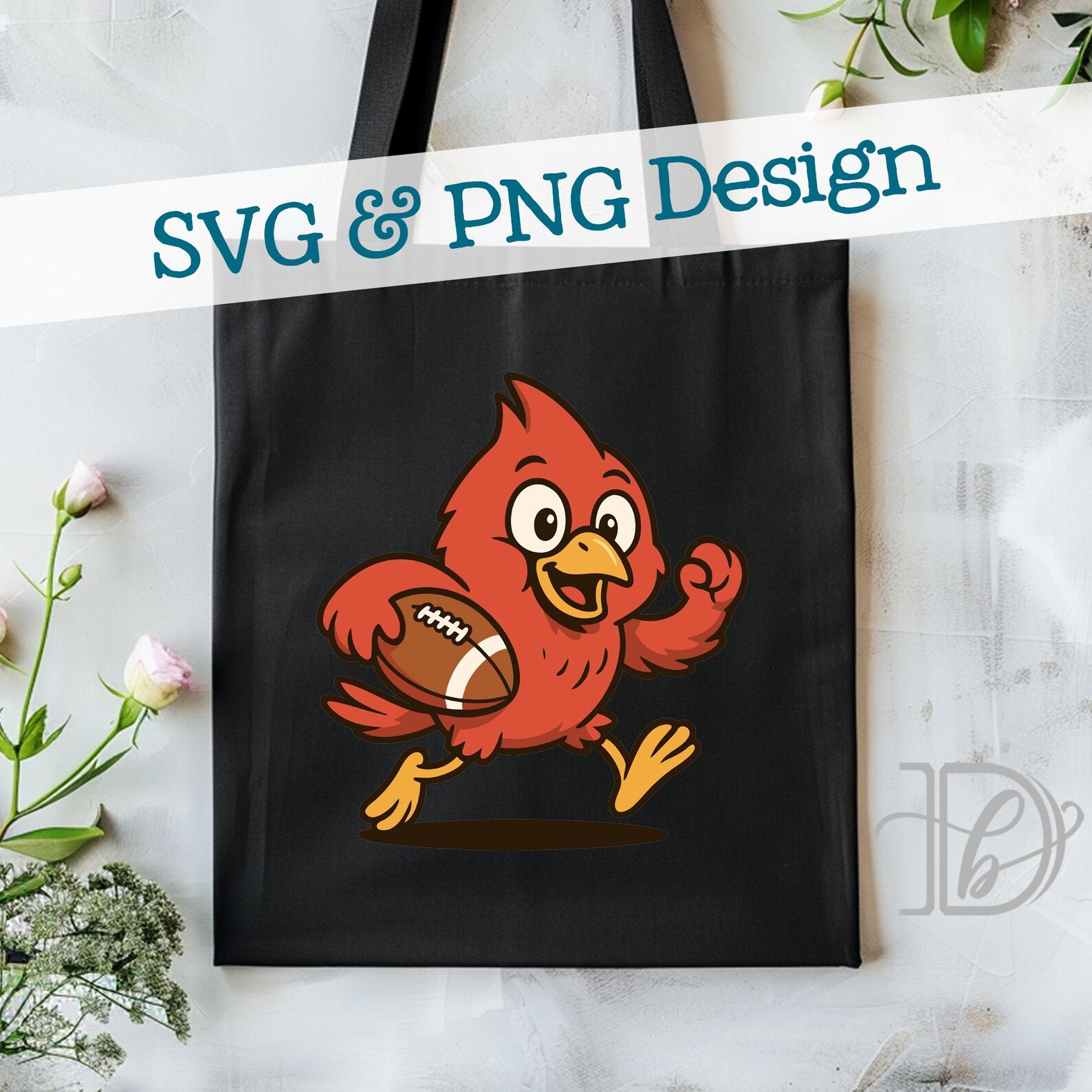 Football Cartoon Cardinal Mascot SVG + PNG, Cute Baby Mascots, Kids ...