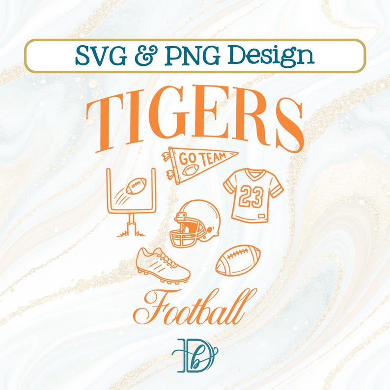 Tigers Football SVG + PNG, Line Art Drawings Touchdown Season Team Game ...