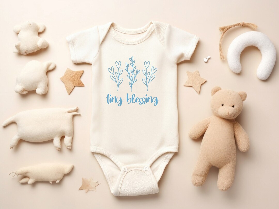 Tiny Blessing, SVG, PNG, Blue, Sublimation, Kids Floral T Shirts, Baby Shower Gift, Cricut ...